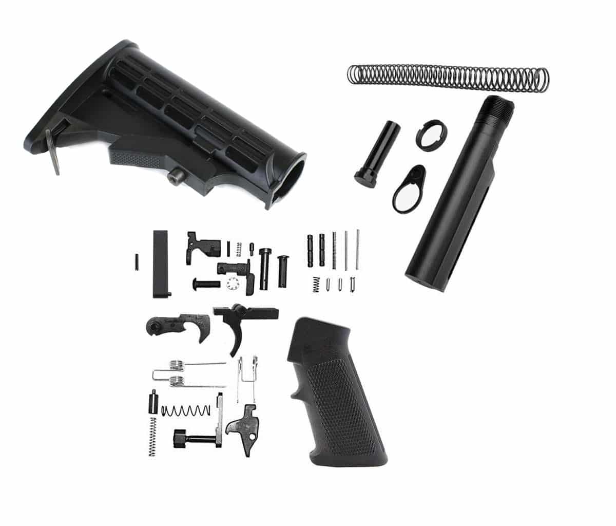 AR 15 Lower Build Kit - Mil-Spec Stock and Lower Parts Kit (LPK) | KM ...