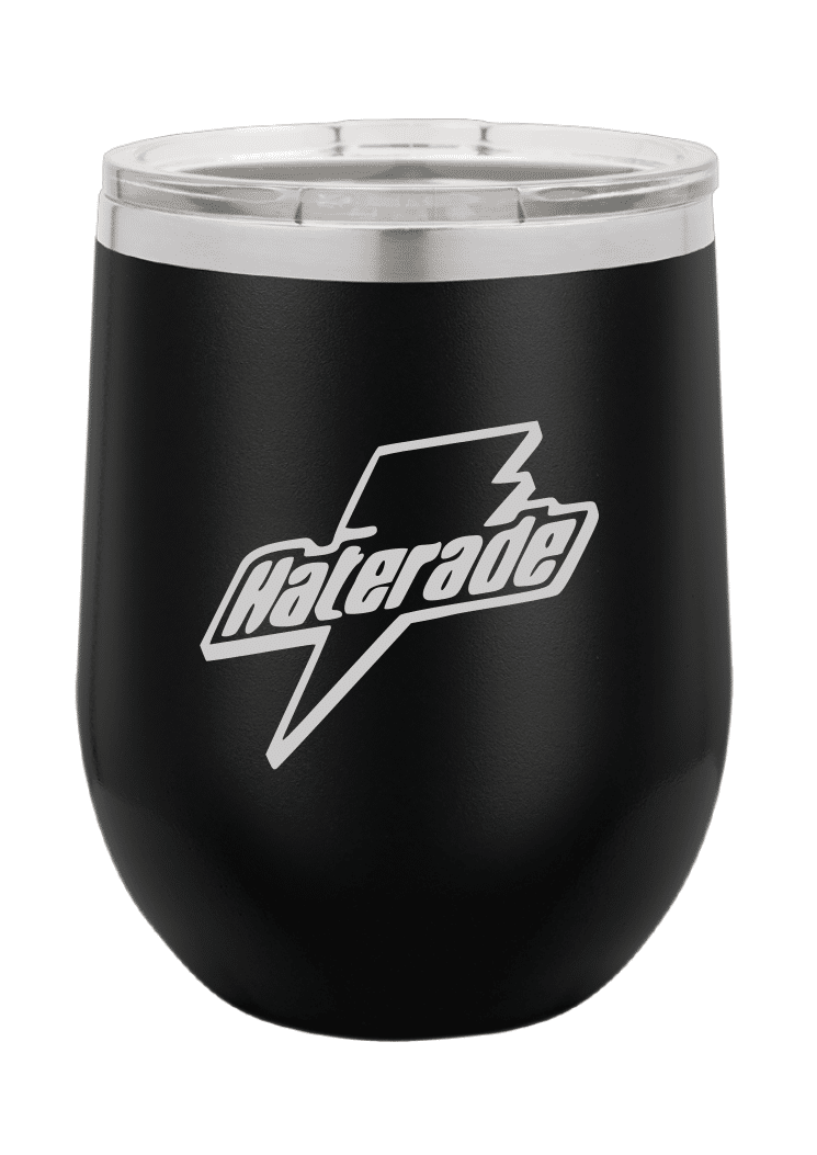 Haterade Engraved Stemless Wine Tumbler | KM Tactical