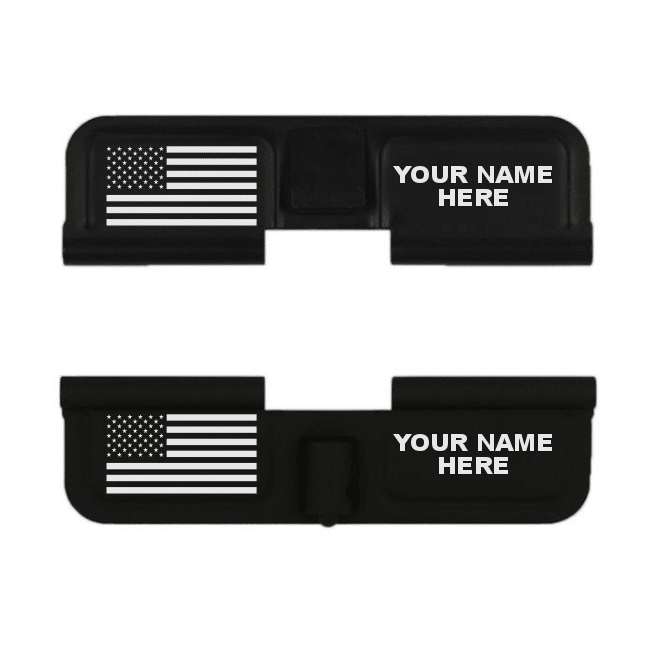 Engraved Dust Cover - American Flag w/ Text - Custom Engraving | KM ...