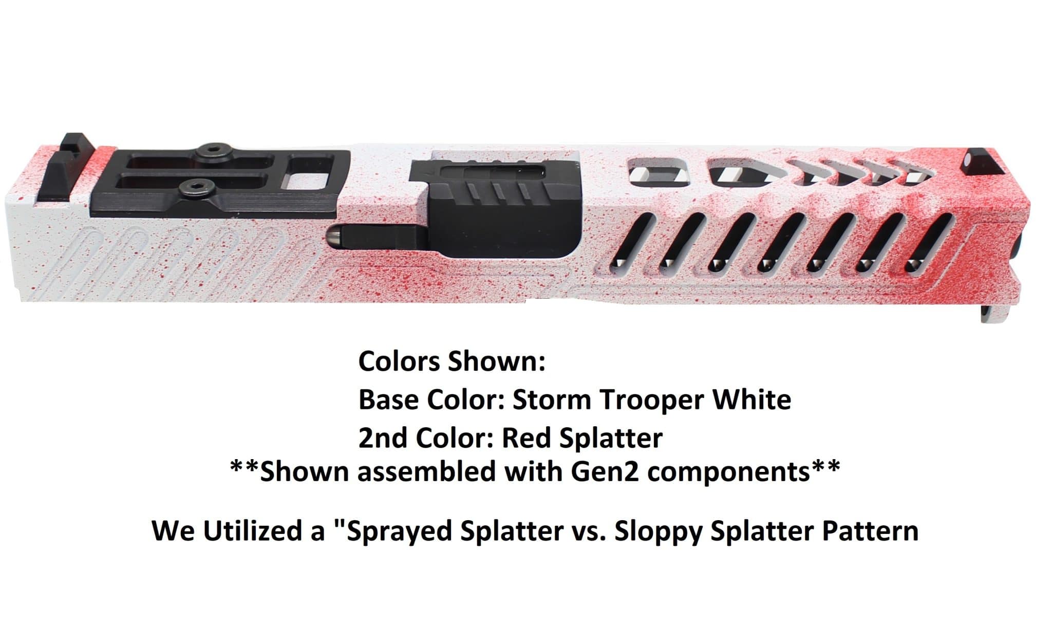 Splatter Cerakote Glock Slide (Buyer's Choice Of Color & Slide Model ...