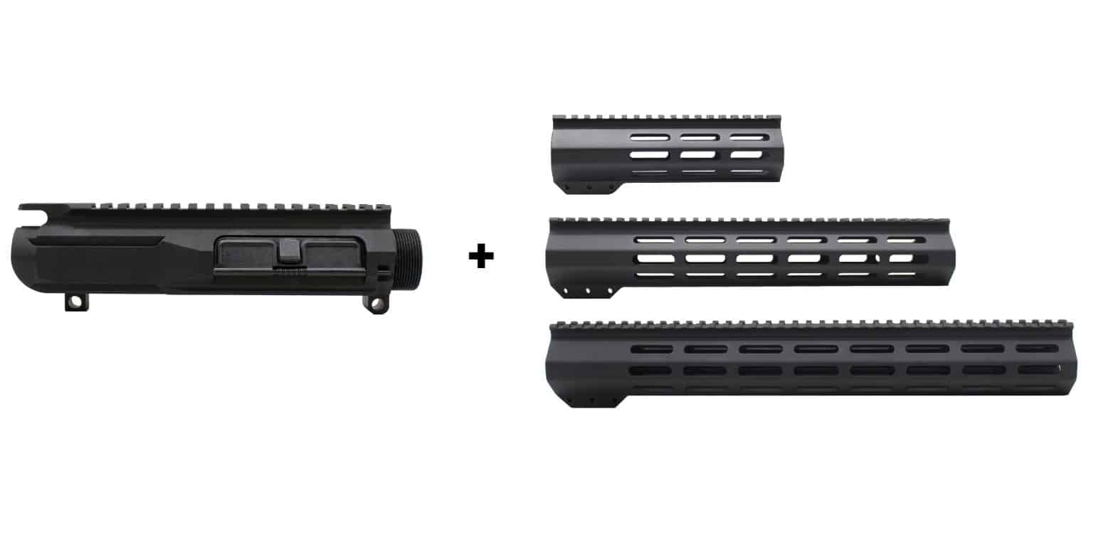 KM Tactical AR-308 Upper Receiver & Non-Indexing MLOK Handguard Combo ...