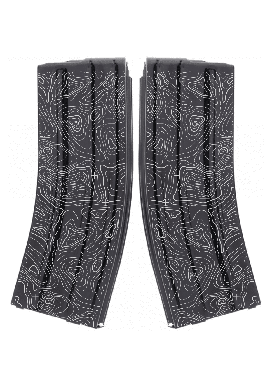 Engraved Duramag 30 Round 5.56/223 AR-15 Aluminum Magazine - Topographic | KM Tactical